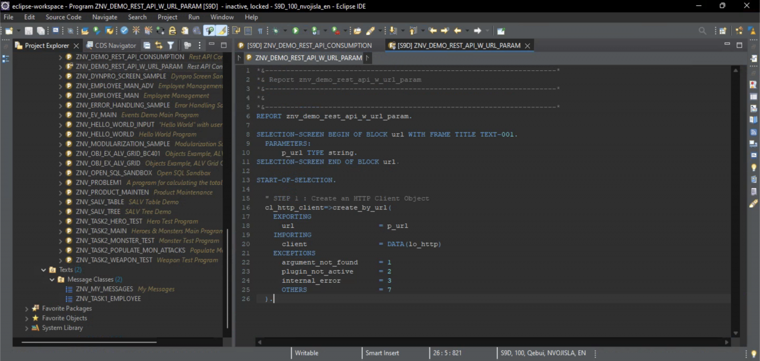 Consuming a REST API with ABAP – NPV